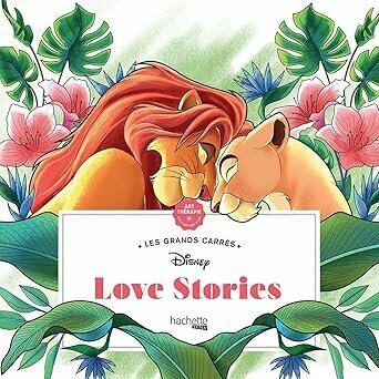 Книга-раскраска Hachette Les Grands Carres - DISNEY Love Stories, 96 стр - 2019457202