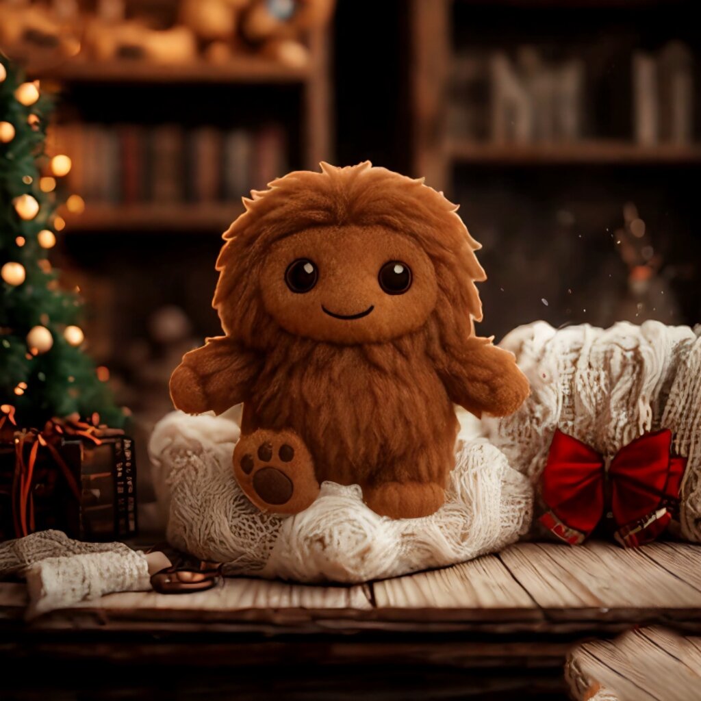 Bibig foot - Маленький пушистый ободряющий 2026 Новый зажим Позитивный плюшевый снежный человек Милый моральный поддержка Вдохновение