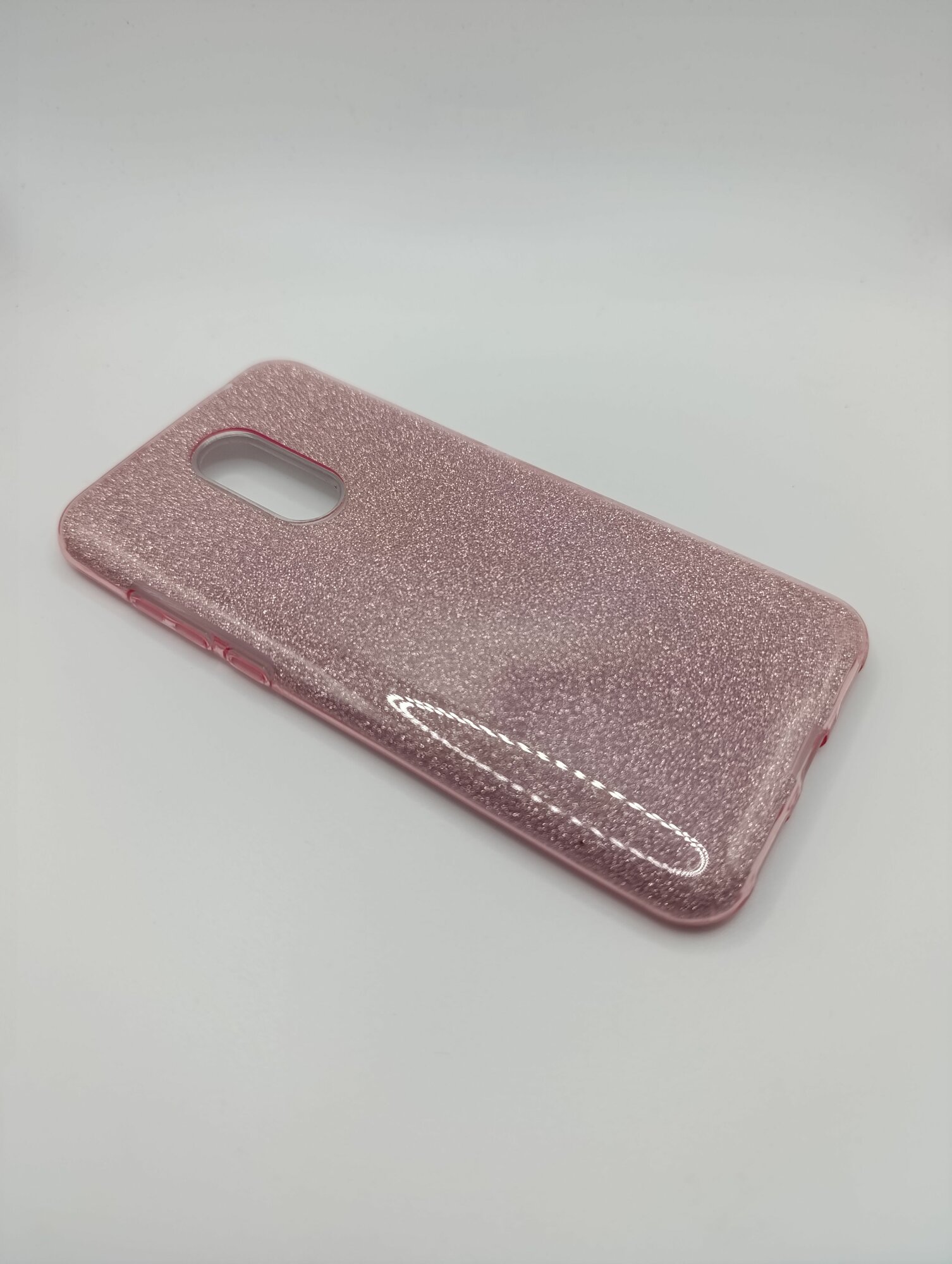Чехол Redmi 5 plus блёстки, сиреневый