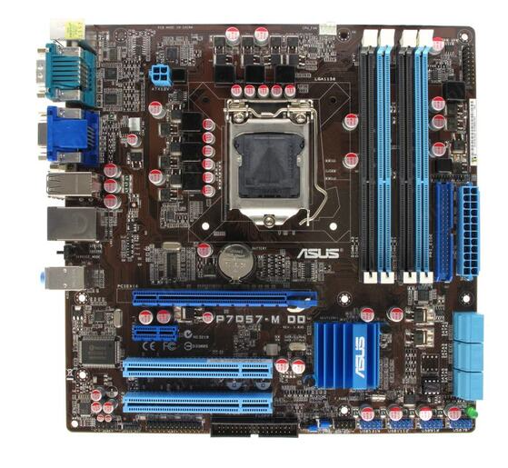 Материнская плата Socket 1156 ASUS P7Q57-M DO, microATX, 4 слота, DDR3, Intel Q57