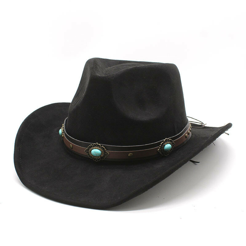 Многоцелевая Ковбойская шляпа из замши Унисекс Осень Теплая Замша / JZJ-229