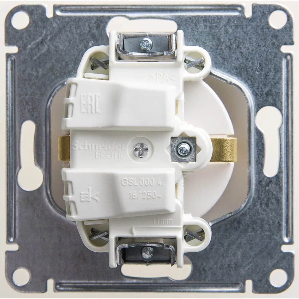 Розетка, Systeme, Systeme Electric Glossa Перламутр с/з, 16А SE GSL000643, Механизм, (ранее — фото 1