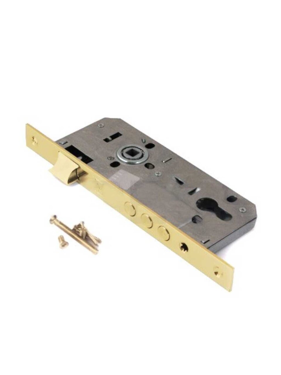 Замок врезной Apecs, 2600-G, 22173, без ручки, цилиндровый, золото