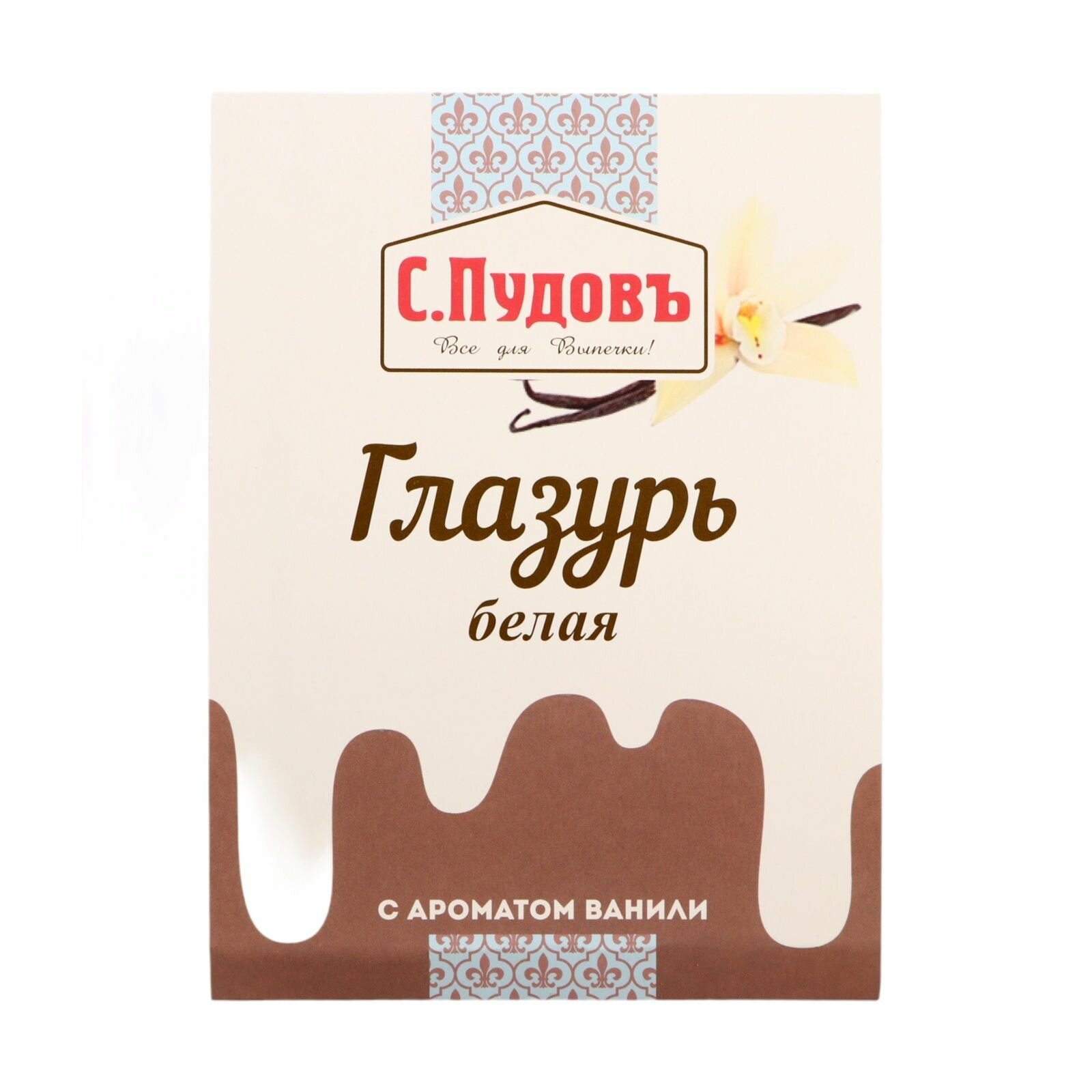 Сахарная глазурь С. Пудовъ, белая, 100 г