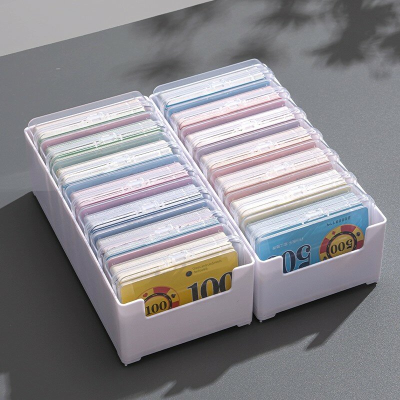 Коробка для хранения фишек для маджонга, карт для шахмат и карточных игр, удостоверений личности, банковских карт,