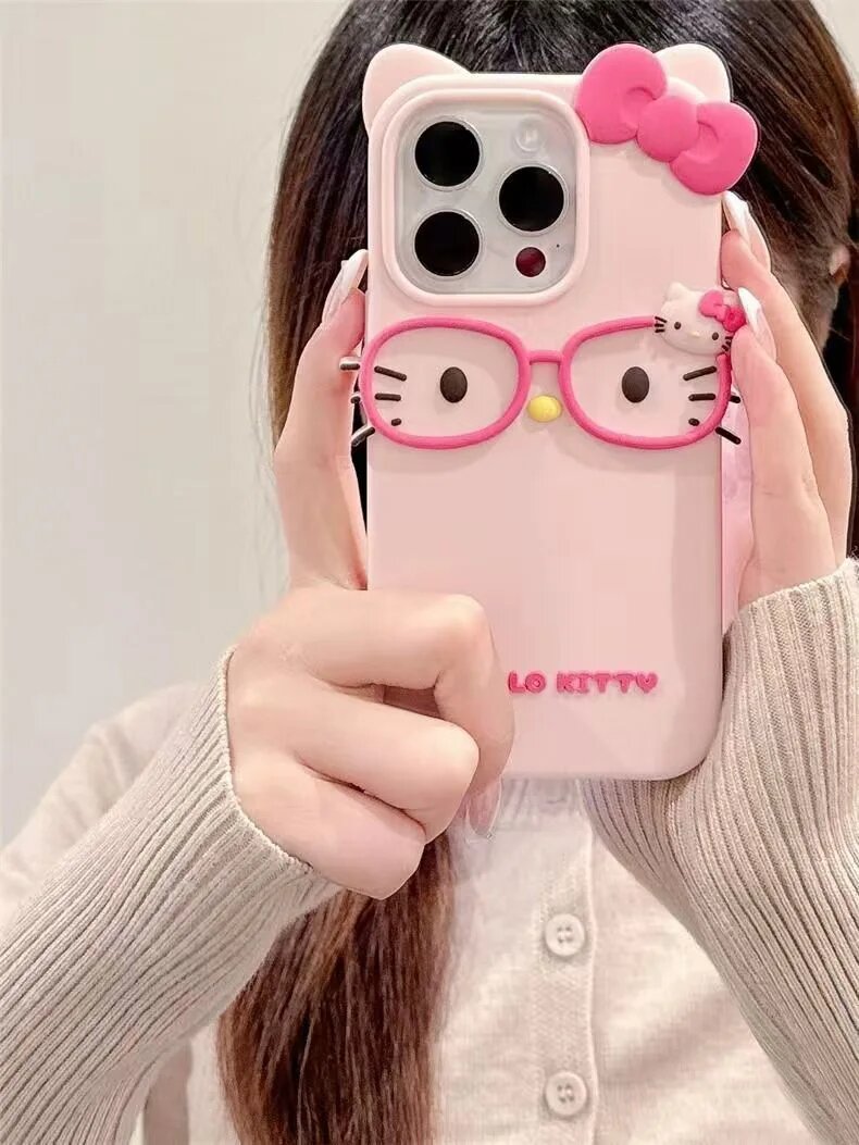 Чехол Hello Kitty для iPhone 16 Pro Белый — фото 1