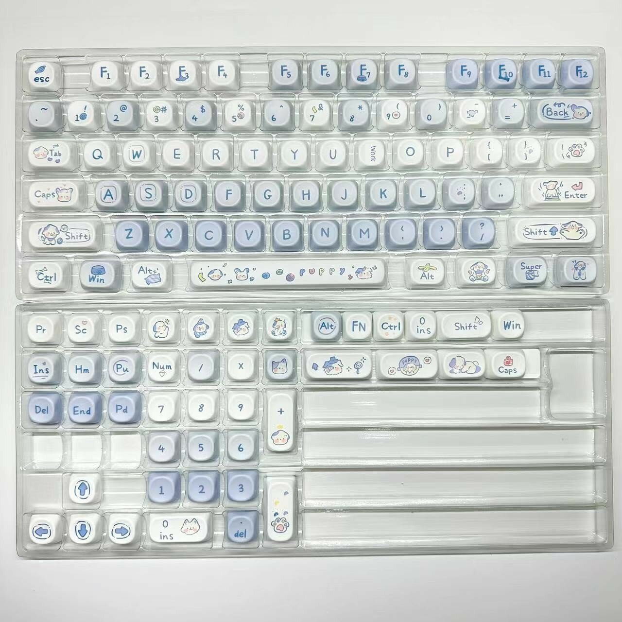 Кастомные кейкапы для механической клавиатуры PBT с сублимационной печатью, высокопрофильные, с дизайном Куроми и