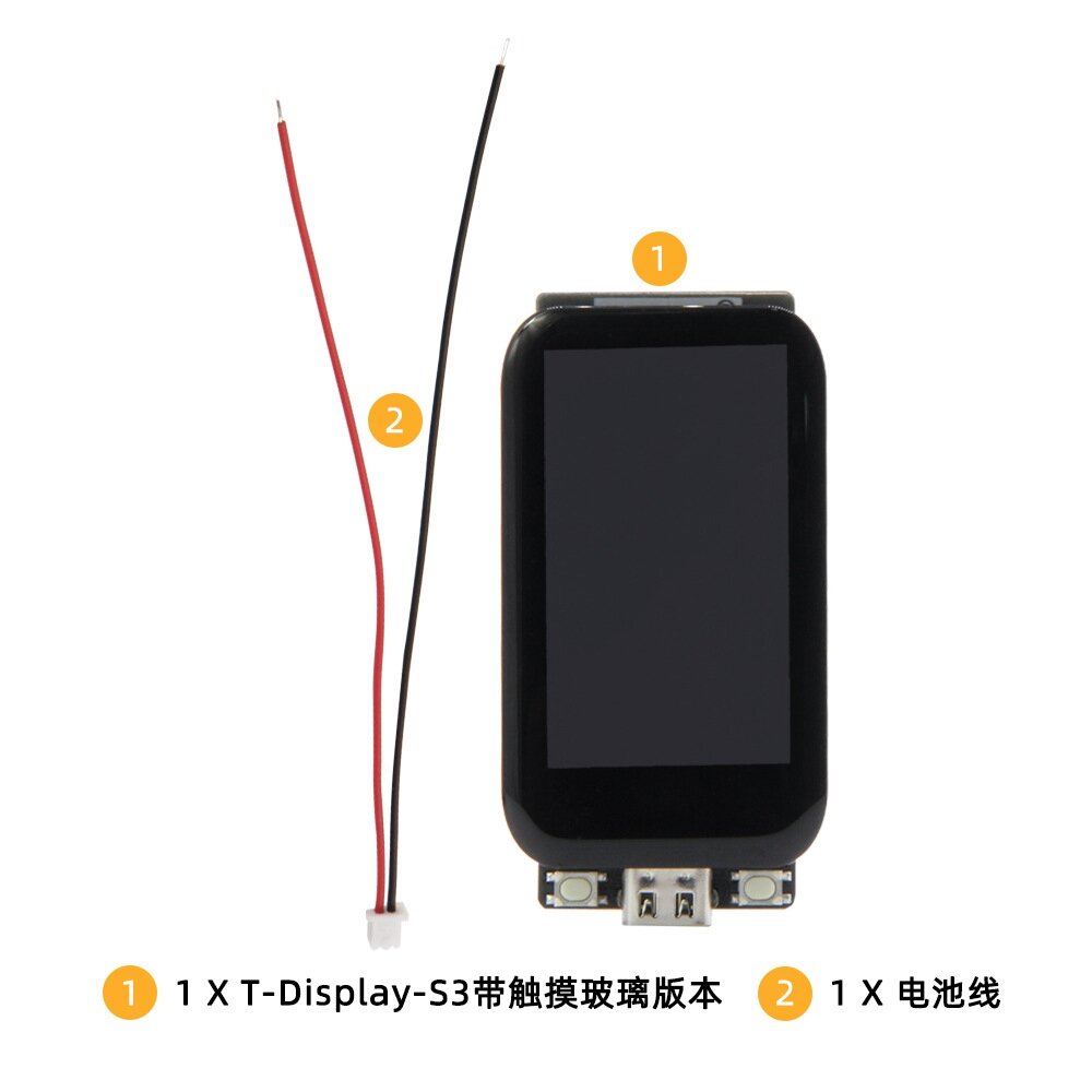 T-Display-S3 Touch Edition ESP32-S3 Development Board 1,9 дюймовый ST7789 ЖК-дисплей WIFI Bluetooth 5.0 беспроводный