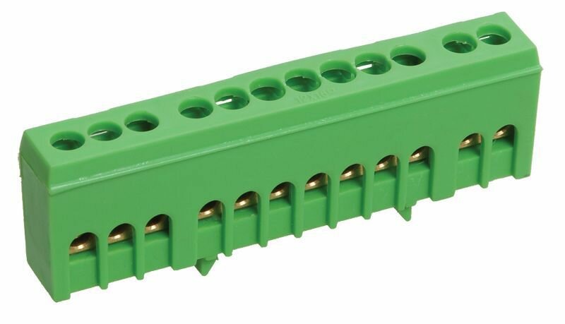Шина PE «земля» в корп. изол. на DIN-рейку ШНИ-6х9-12-К-З IEK YNN10-69-12KD-K06
