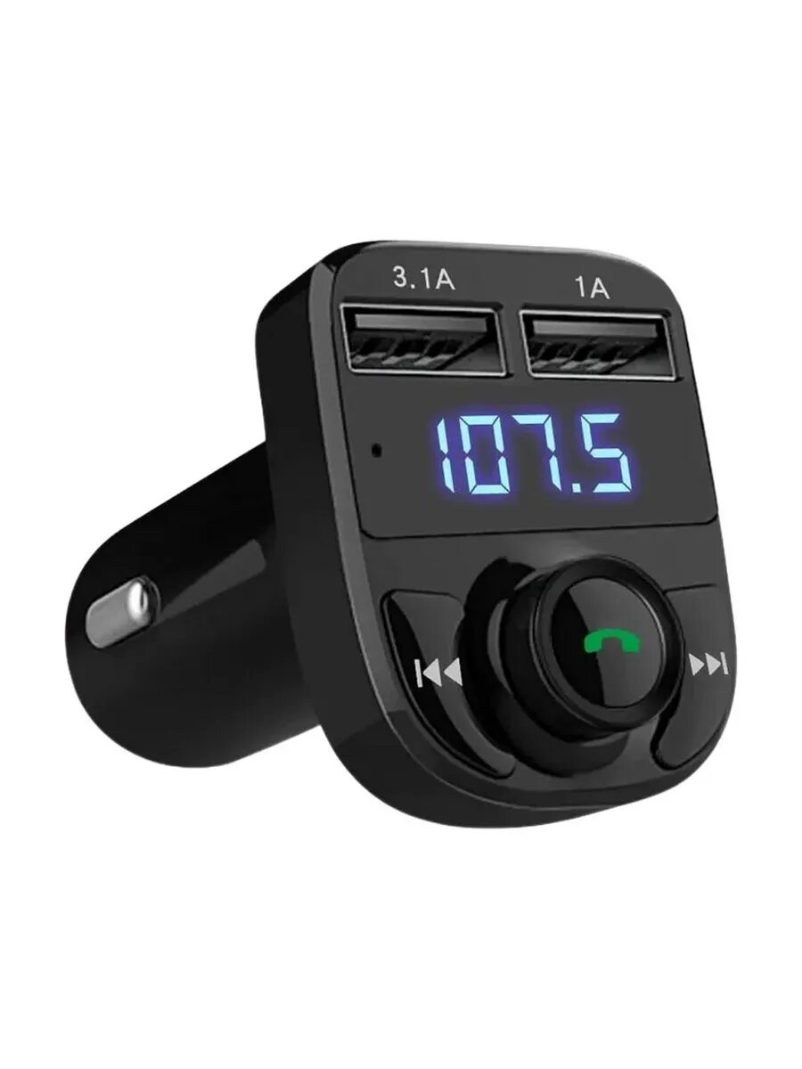 Блютуз передатчик в авто, цифровой дисплей, зарядка 3.1А