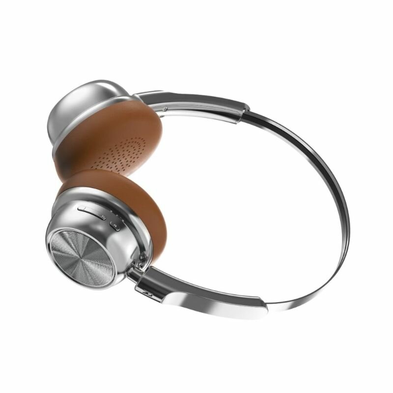 Ретро-модная металлическая Гарнитура Maillard Bluetooth 5.4-Коричневый