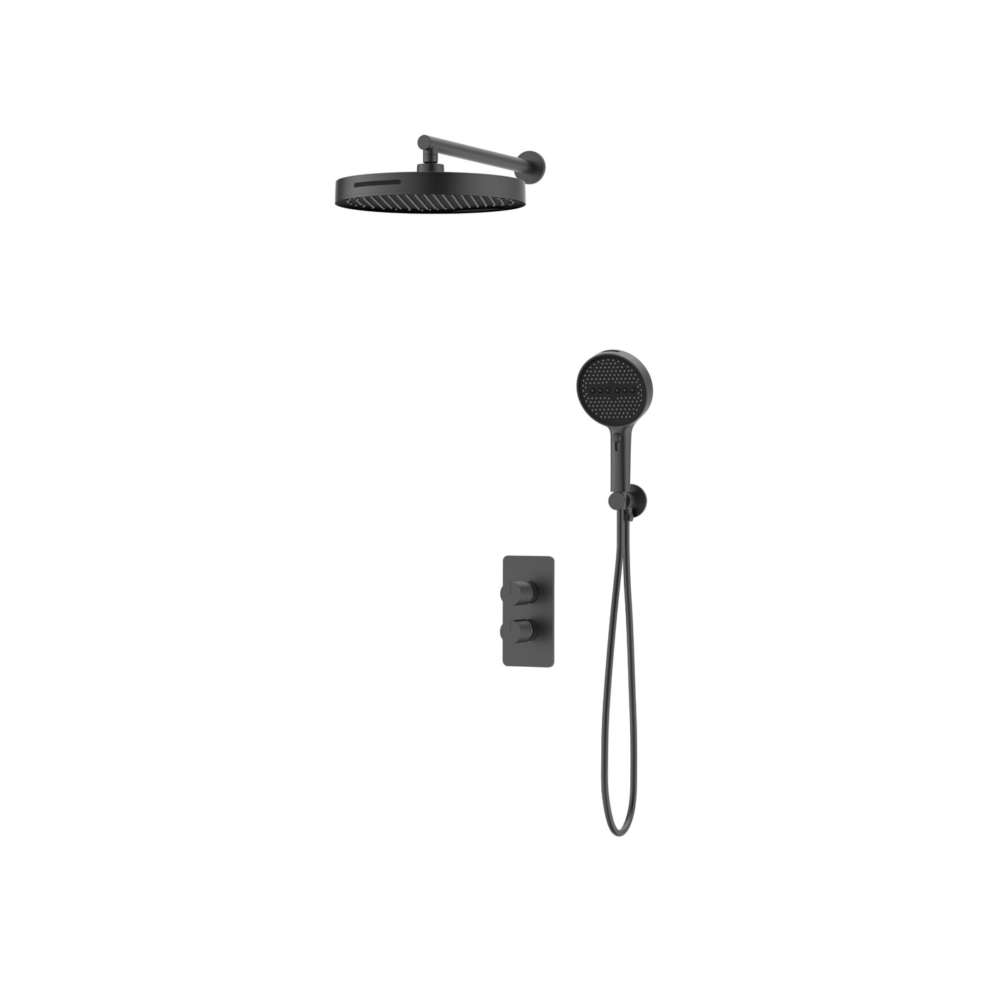 Душевой набор Vincea Domus VSFW-5DM0GM вороненая сталь