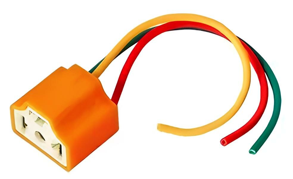 Колодка разъема автолампы Н4 с 3-мя проводами КЛД002 (диалуч)