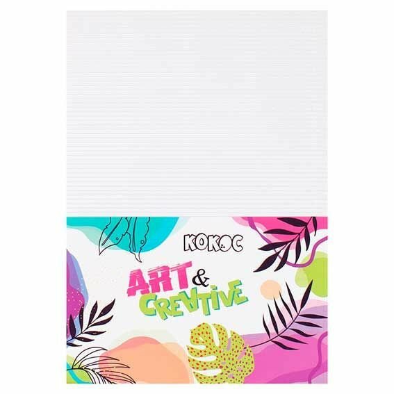 Набор картона кокос белый, гофрированный, формат А4, 5 листов, в папке (241845)