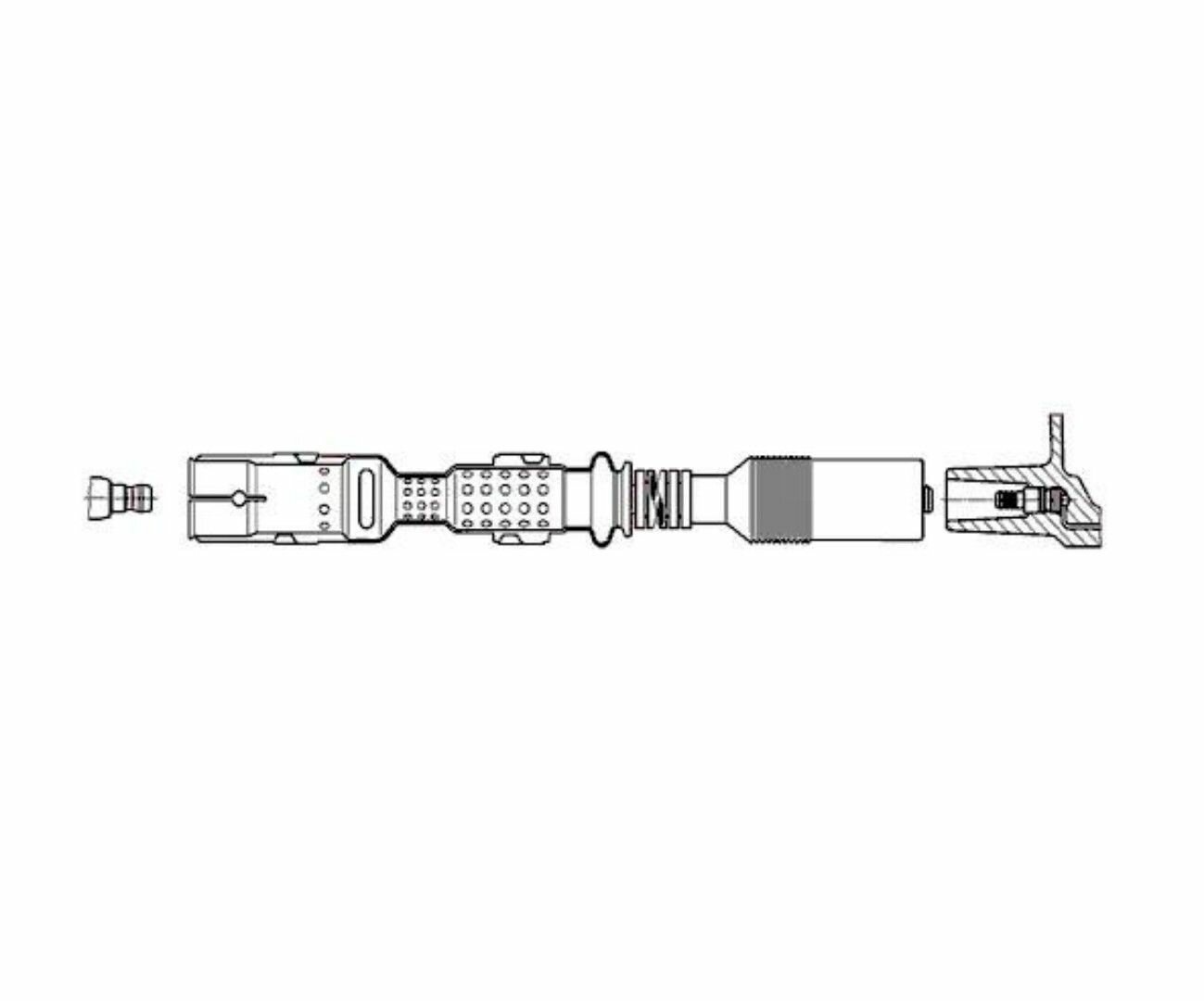 Провод высоковольтный Bremi 1.97E+34, VAG 80cm MERCEDES W202/C208/C209/W210/W211/W163/W164/W463/W251/W220/R129/R230/R170 2.4-5.5 98->