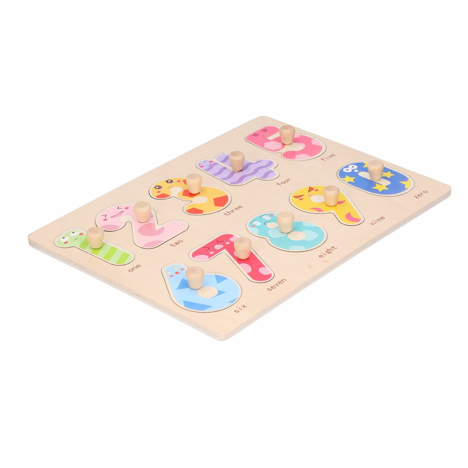 Деревянная головоломка Колышек для малышей, обучающая, цифры.