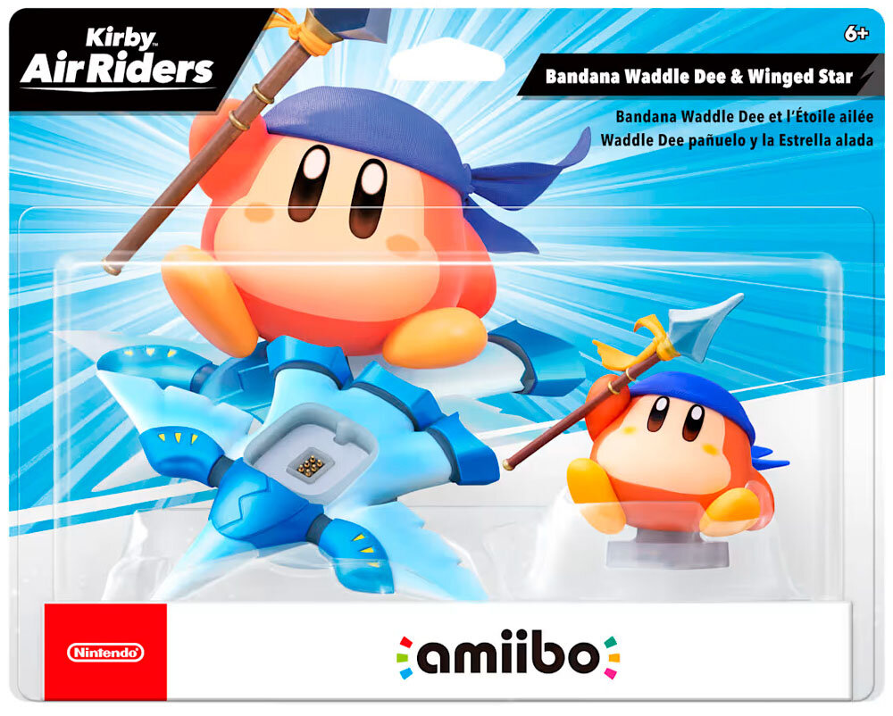 Amiibo. Фигурка Bandana Waddle Dee & Winged Star (Kirby Air Riders Collection)