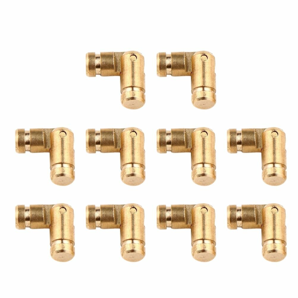Золотые декоративные петли для шкатулок, медные петли с плавным открытием, комплект 10 штук для ювелирных и подарочных коробок, простая установка и винтажный дизайн