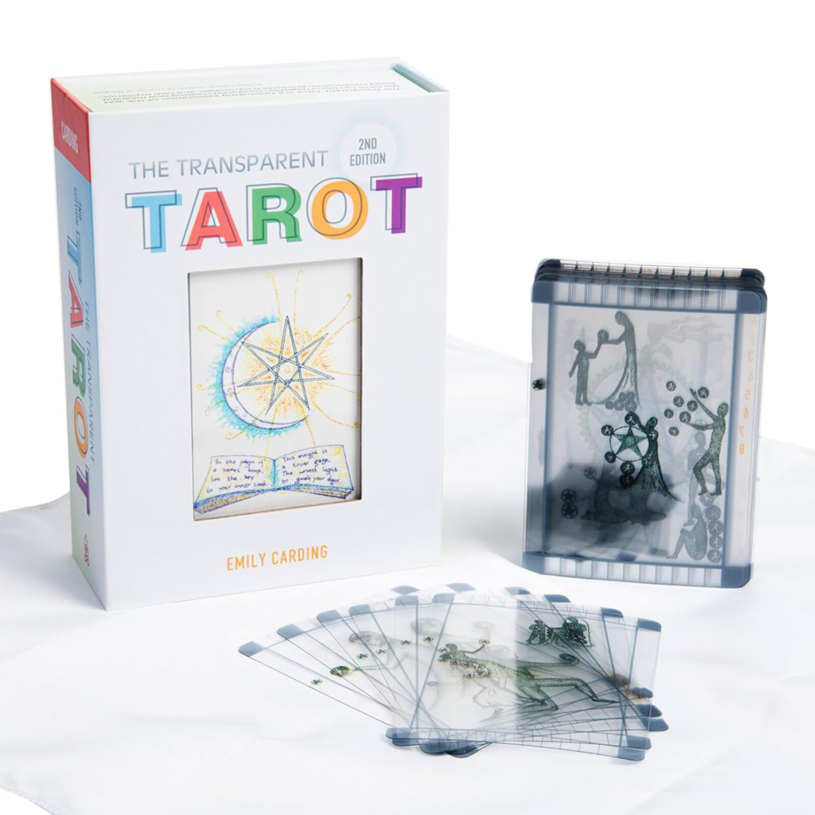 Прозрачные карты Таро The Transparent Tarot, вторая редакция, колода для гадания, медитации и креативных наложений карт