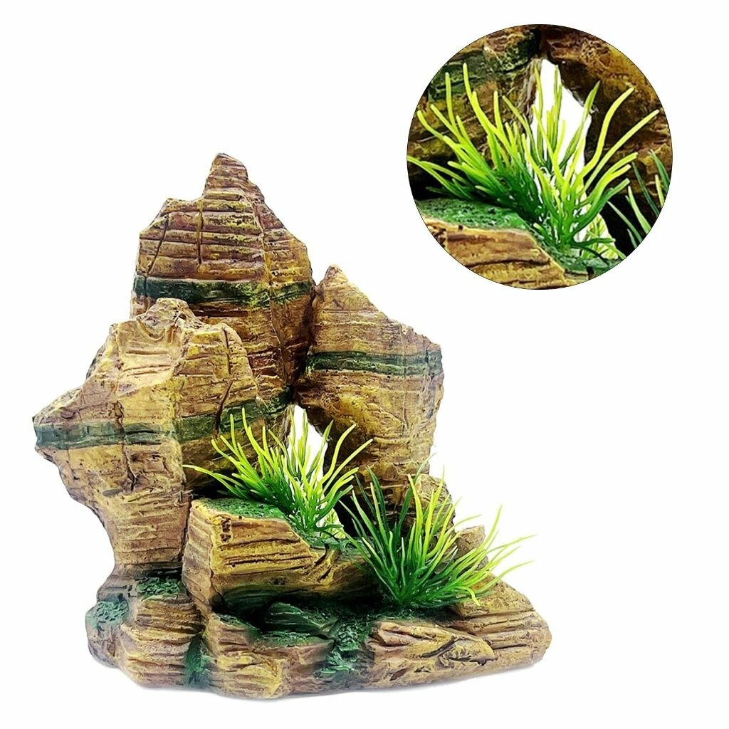 Смола Маленькая пещера Рокарий Моделирование Бонсай Ремесла Пейзаж для аквариума DIY Декор Рокворк