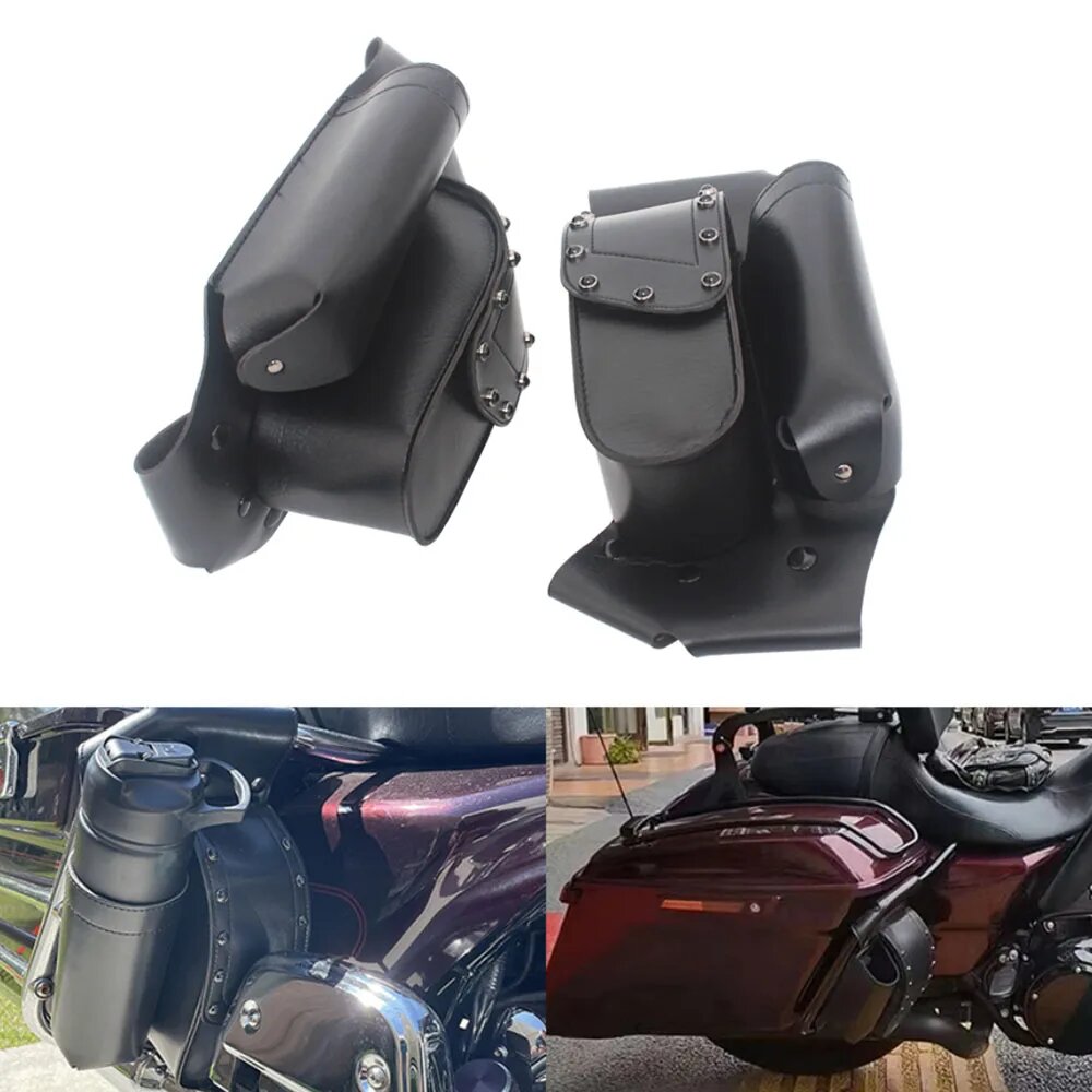 Сумка для чайника из искусственной кожи, мотоциклетная седельная сумка в стиле ретро для Harley-Davidson Touring '93-'21 Road King Electra Glides Road Glides 1 Pair