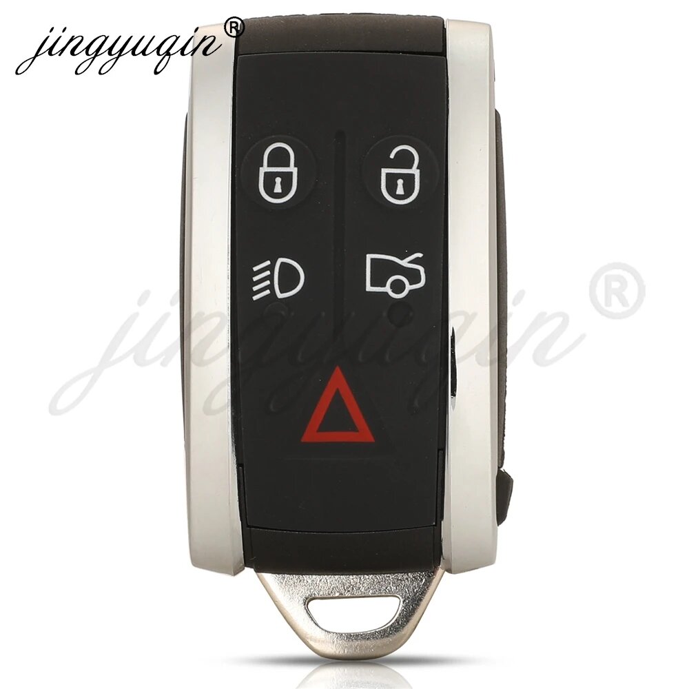 Jingyuqin 5 кнопок, умный автомобильный дистанционный брелок для Jaguar XF XFR XK XKR XK8 XJ8 2007-2013, корпус, чехол для брелока, сменный NoLogo