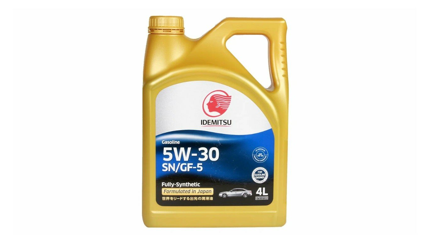 Масло моторное IDEMITSU FULLY-SYNTHETIC SN 5W30, для бензиновых двигателей 4л