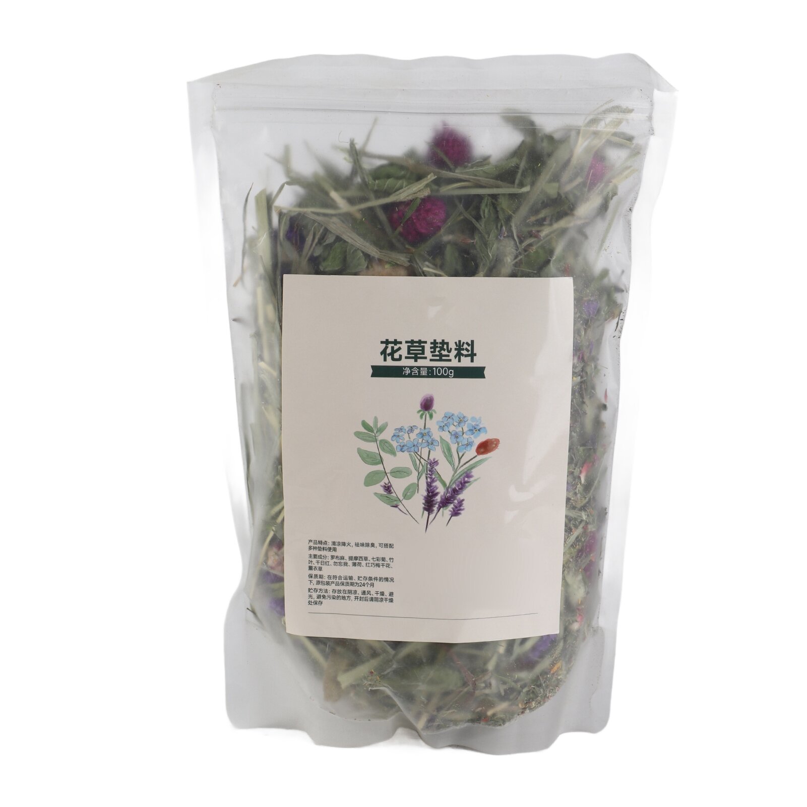 Абсорбент для контроля запаха хомяка и морской свинки, сушеные цветы, 100 г, подстилка для домашних животных, подстилка для гнезд и клеток