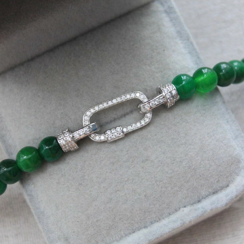 Горячая распродажа SG: 18K белое золото, полное покрытие бриллиантами, универсальный замок для жемчужного ожерелья, коннектор для DIY браслета, материал для конца замка