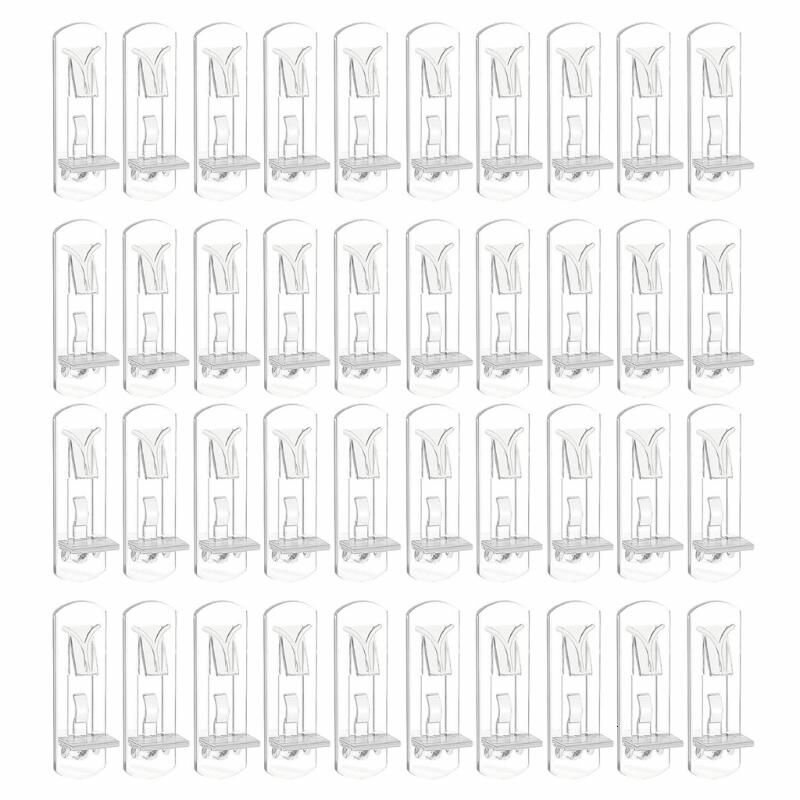 Пластиковые клипсы для полок 40 шт