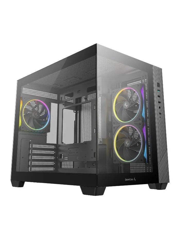 Корпус для ПК Deepcool CG330 3F черный, Mini Tower без блока питания
