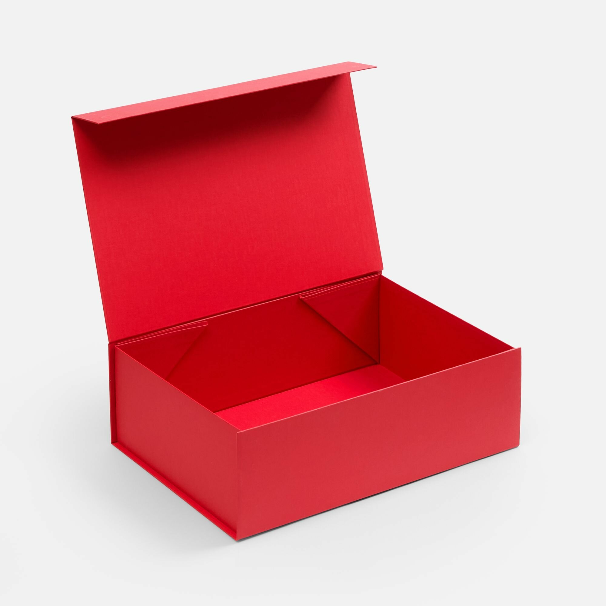 Коробка подарочная для хранения складная на магните, 45x31x14,5 см, RealBig Fold, красная