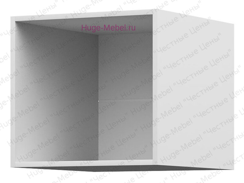 Корпус антресольного кухонного шкафа 400х460 (белый) Huge Mebel. Ширина 400 Высота 458. Кухонные шкафы Без фасада