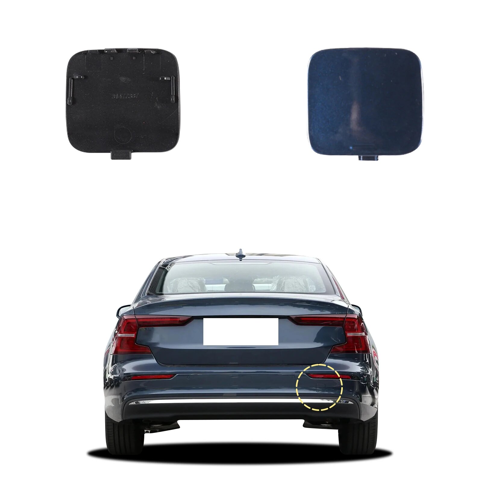 Крышка фаркопа заднего бампера, крышка буксировочной проушины, подходит для Volvo S60 V60 2020 2021 2022 2023, автомобильные аксессуары 39791650