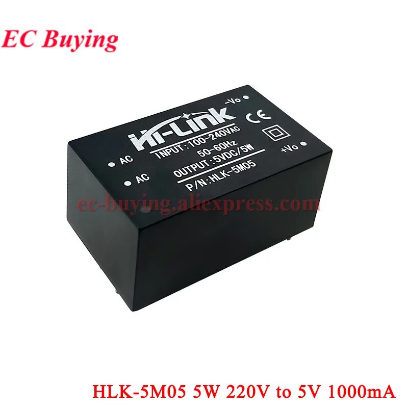 Мини-модуль питания Hi-Link HLK-5M 2pcs, HLK-5M05 5V 1A 5W