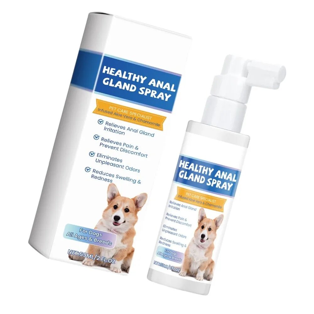 1 флакон дезодоранта-спрея для анальных желез собак объемом 59 мл