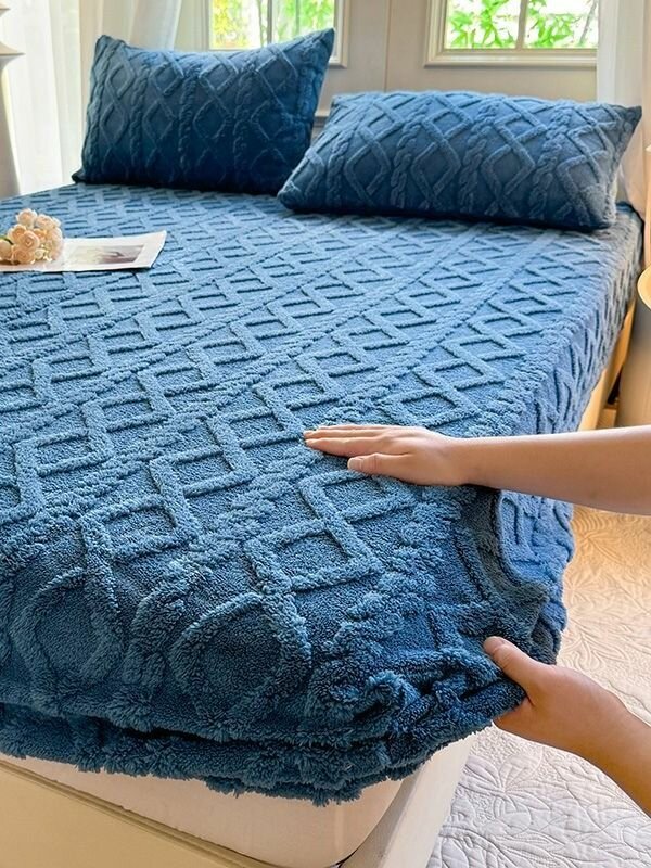 IKEA Наматрасник 160x200х28см синий, лазурный