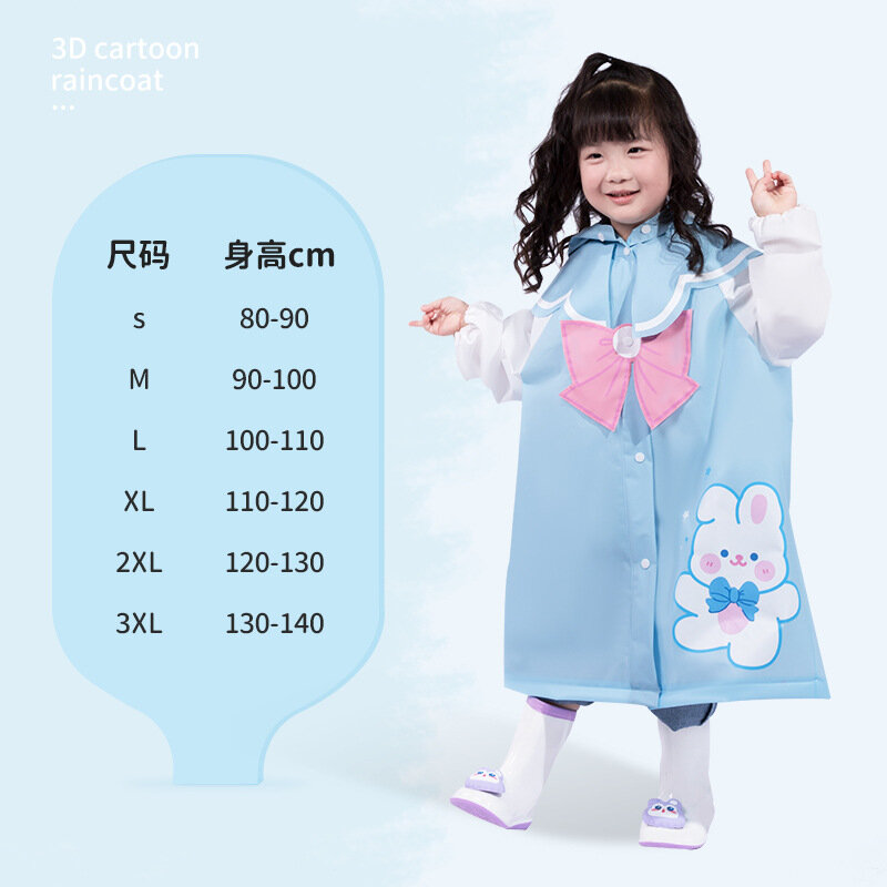 Детский дождевик с мультяшным единорогом для девочек, милый пончо для дождя, оптовая продажа