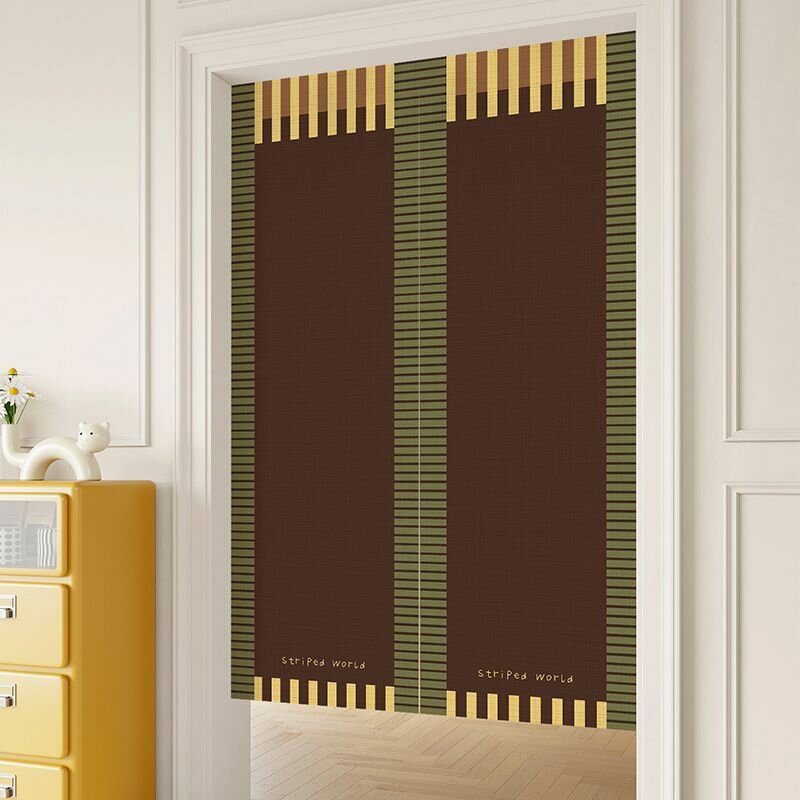 Американская ретро дверная занавеска, перегородка, занавеска без сверления, дверная занавеска для спальни, перегородка, занавеска для ванной, занавеска для приватности, антиподглядывающая занавеска для ванной