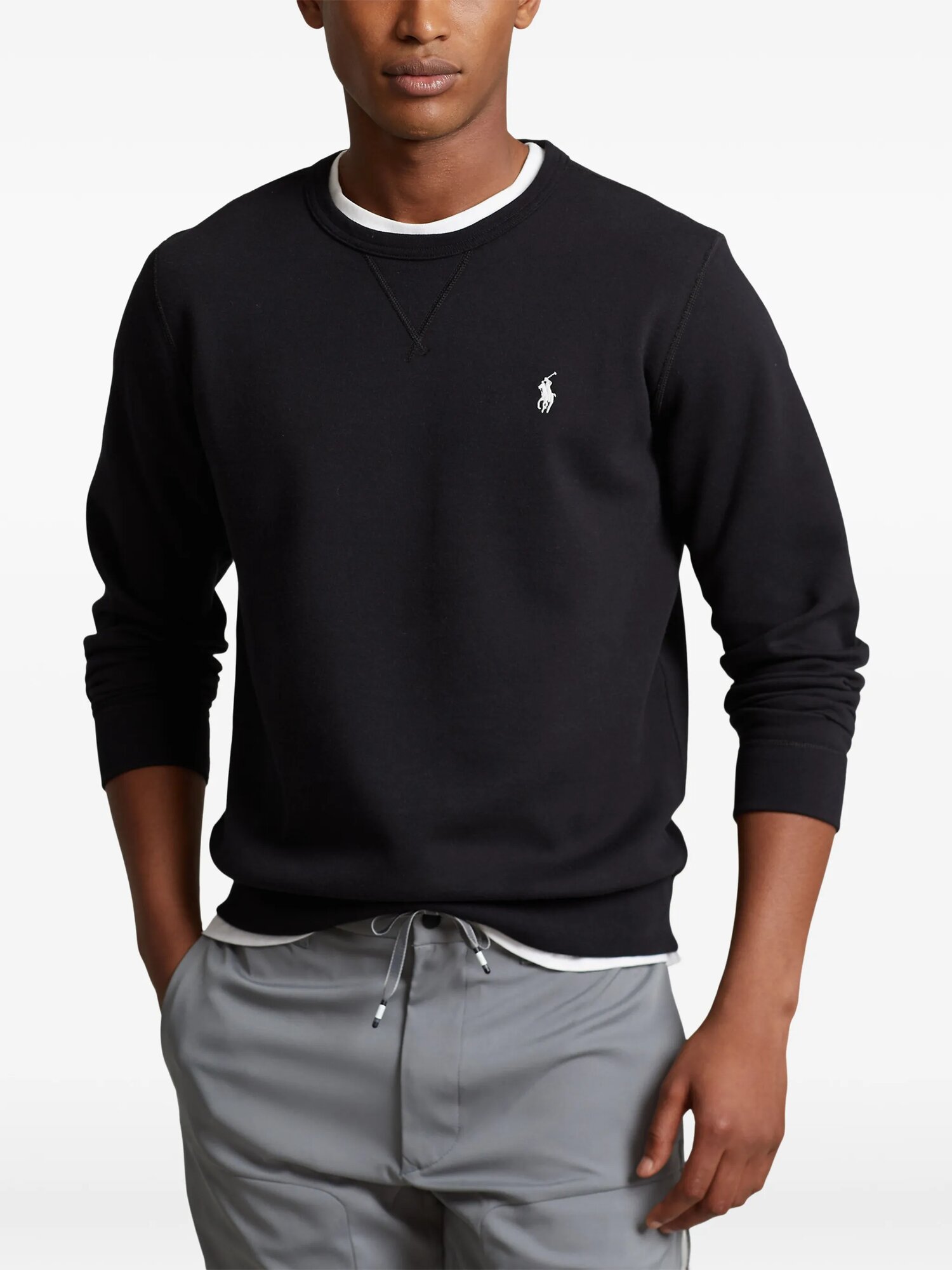 Свитер Polo Ralph Lauren Logo-embroidered sweater, размер 56, , black/black — фото 1