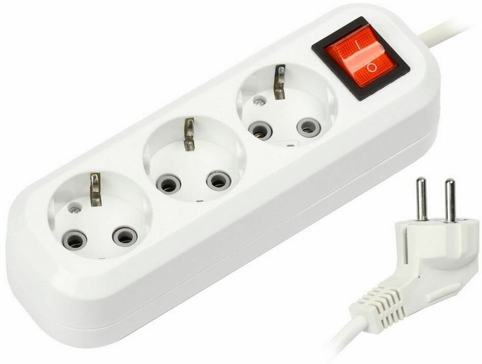 Удлинитель с Smartbuy заземлением SBE-16-3-1.5m-ZS 3 роз х 1,5 м