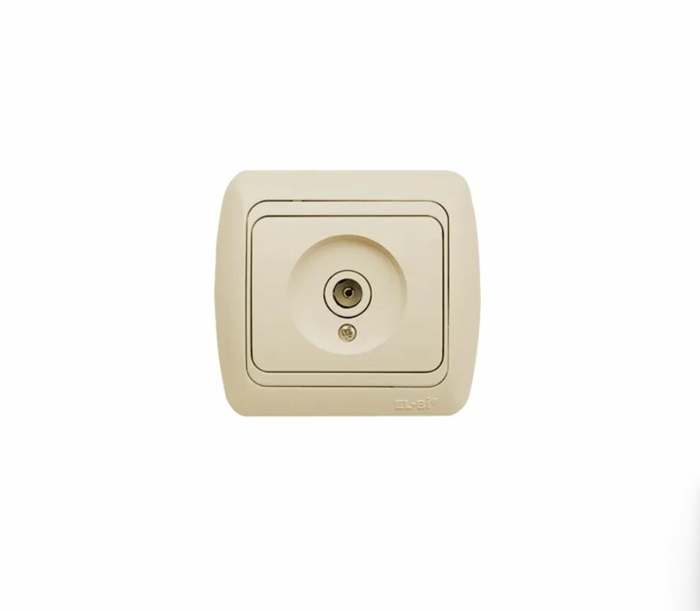 Розетка телевизионная TV крем (бежевая) ELBI TUNA 502-000303-272