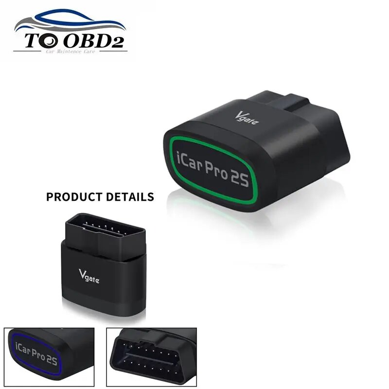 Диагностический Сканер Vgate iCar Pro 2S OBD2 С Bluetooth 5.3 ELM327 Для Android