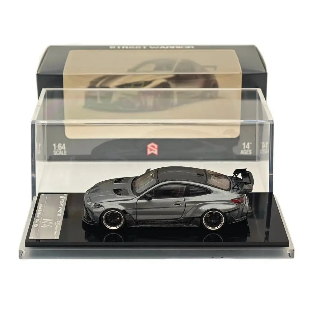 SW 1:64 G82 M4 Модель Спортивного Автомобиля ADRO BODY KIT Серый Лимитированная Серия Литой Металлический Игрушечный Автомоби.