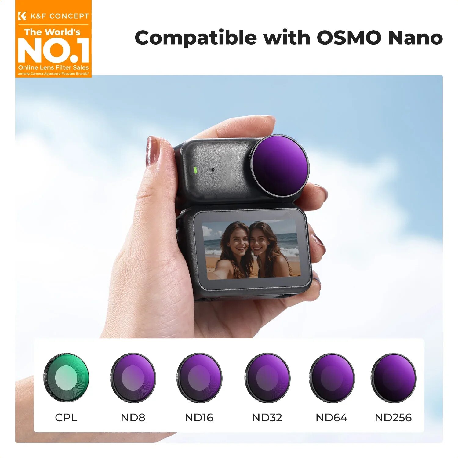 K&F CONCEPT набор фильтров ND CPL для DJI Osmo Nano — фото 1
