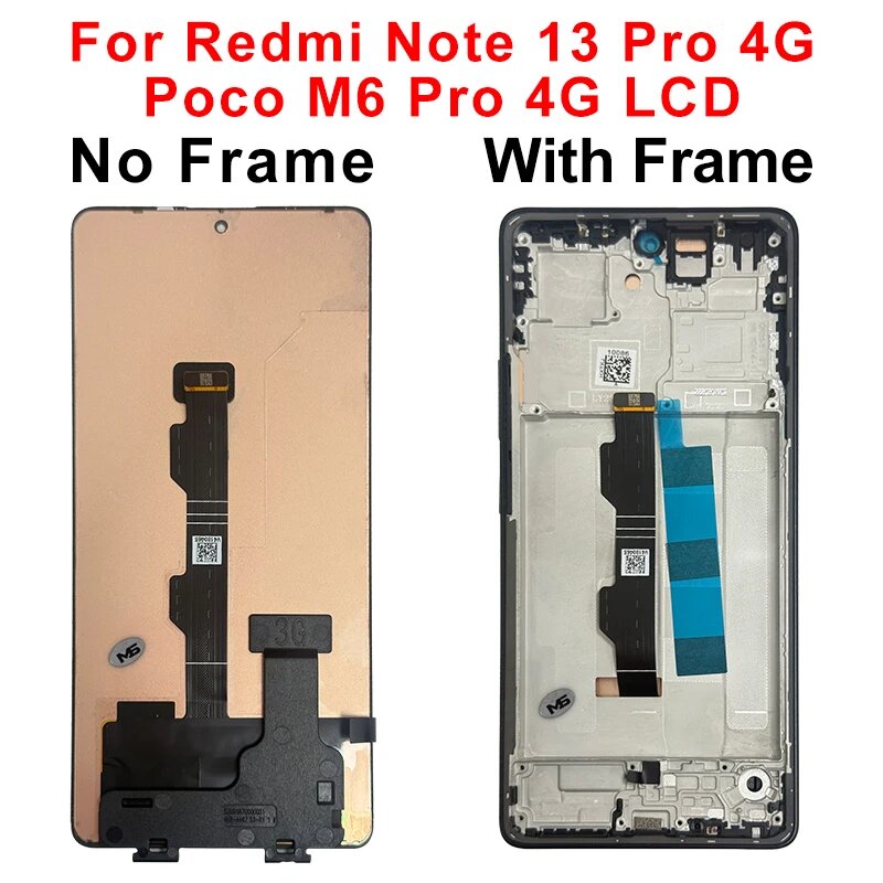 6,67-дюймовый AMOLED-дисплей для Xiaomi Redmi Note 13 Pro 4G, сенсорный экран, дигитайзер в сборе для Redmi Note 13 Pro 5G 23. — фото 1