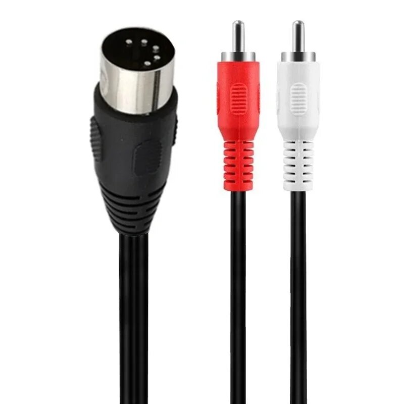 Кабель MIDI DIN 5pin - 2RCA, 0.5m, 1M 2M