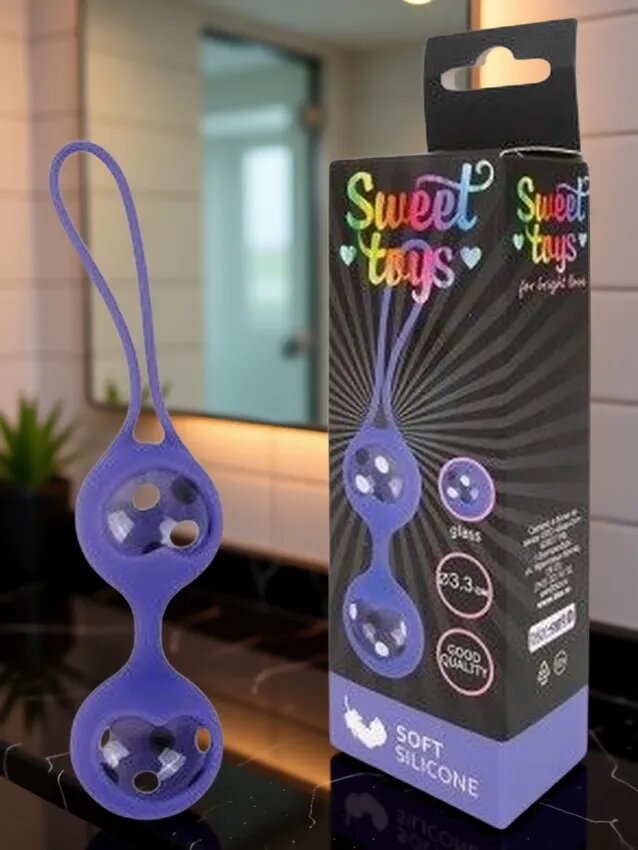 Вагинальные Шарики Sweet Toys 40134, силиконовые, фиолетовые