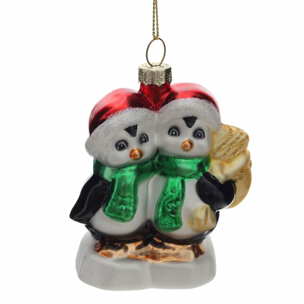 Елочная игрушка Пингвины, 7х4х8,5см KSM-854290