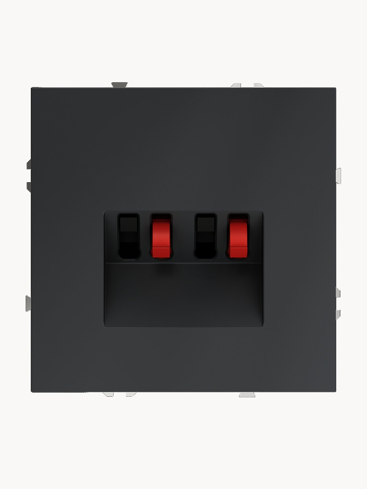 Розетка акустическая встраиваемая Voltum 4-местная цвет графит VLS060307